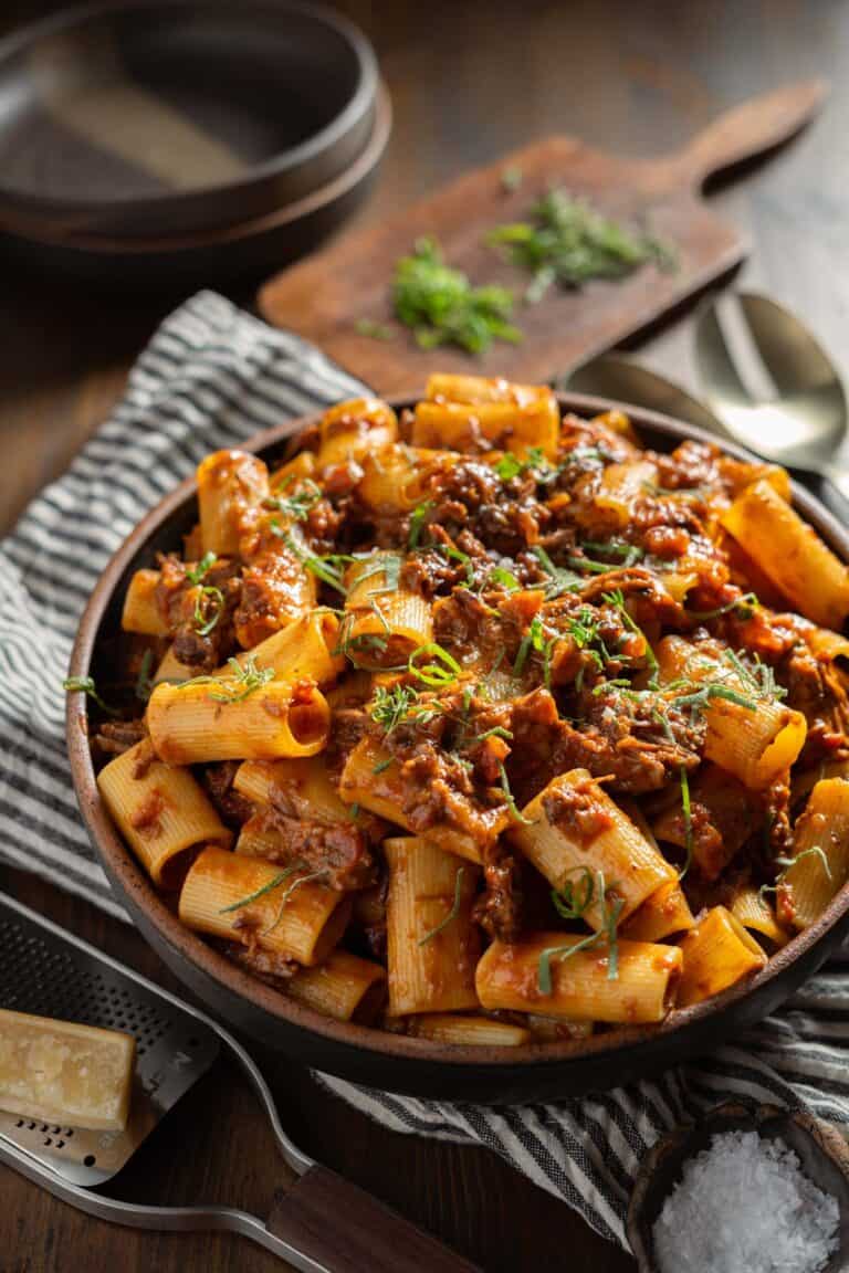 Short Rib Ragu with Rigatoni - Lauren from Scratch