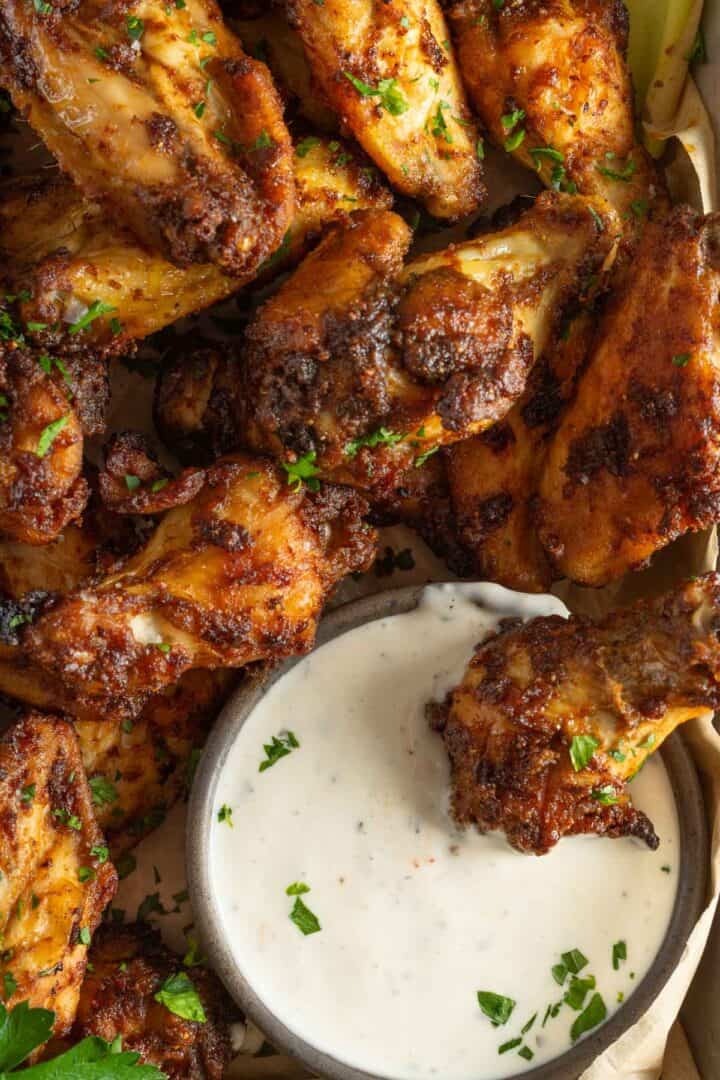 Crispy Dry Rub Chicken Wings - Lauren from Scratch