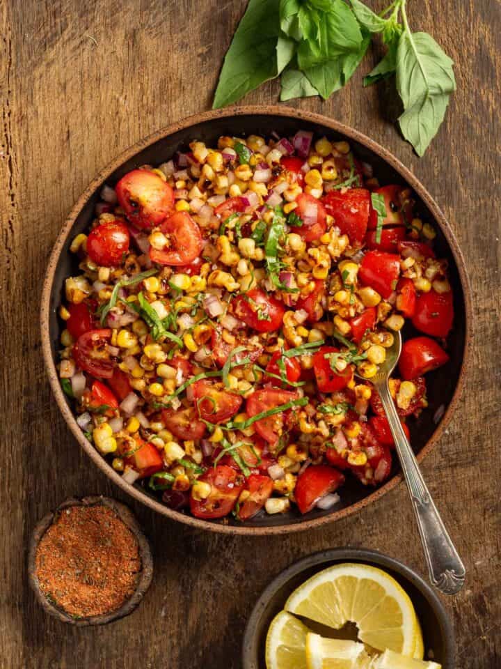Blackened Cod with Tomato Corn Salsa - Lauren from Scratch