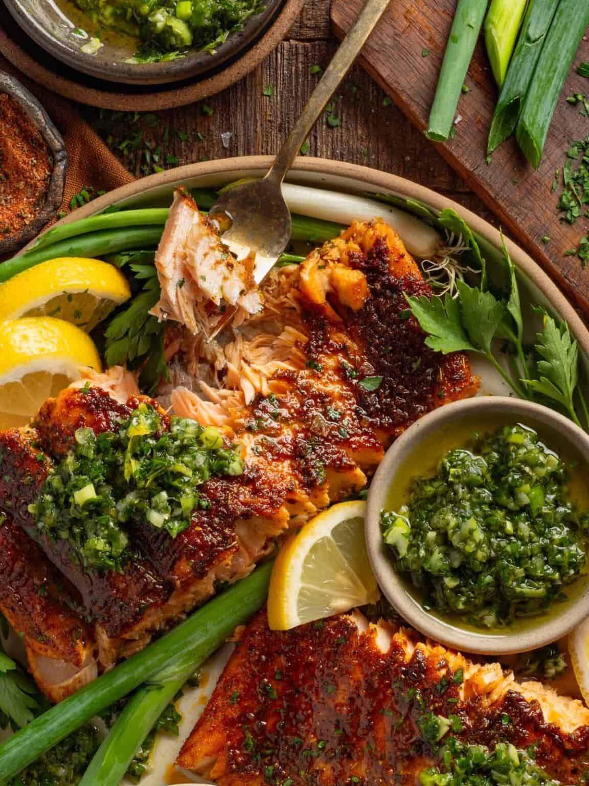 Easy Oven Baked Blackened Salmon - Lauren from Scratch