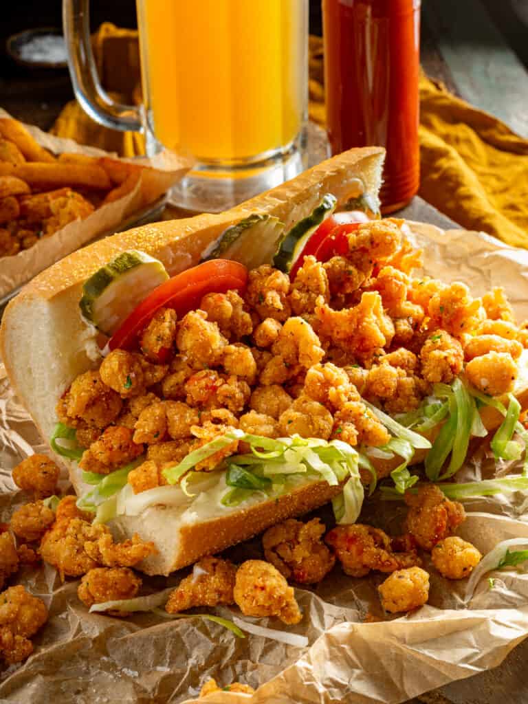 Crispy Fried Crawfish Po’Boy - Lauren from Scratch