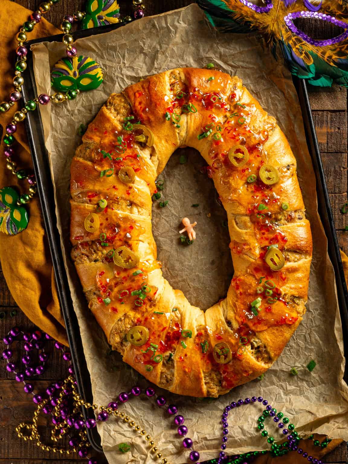 Easy Boudin King Cake - Lauren from Scratch