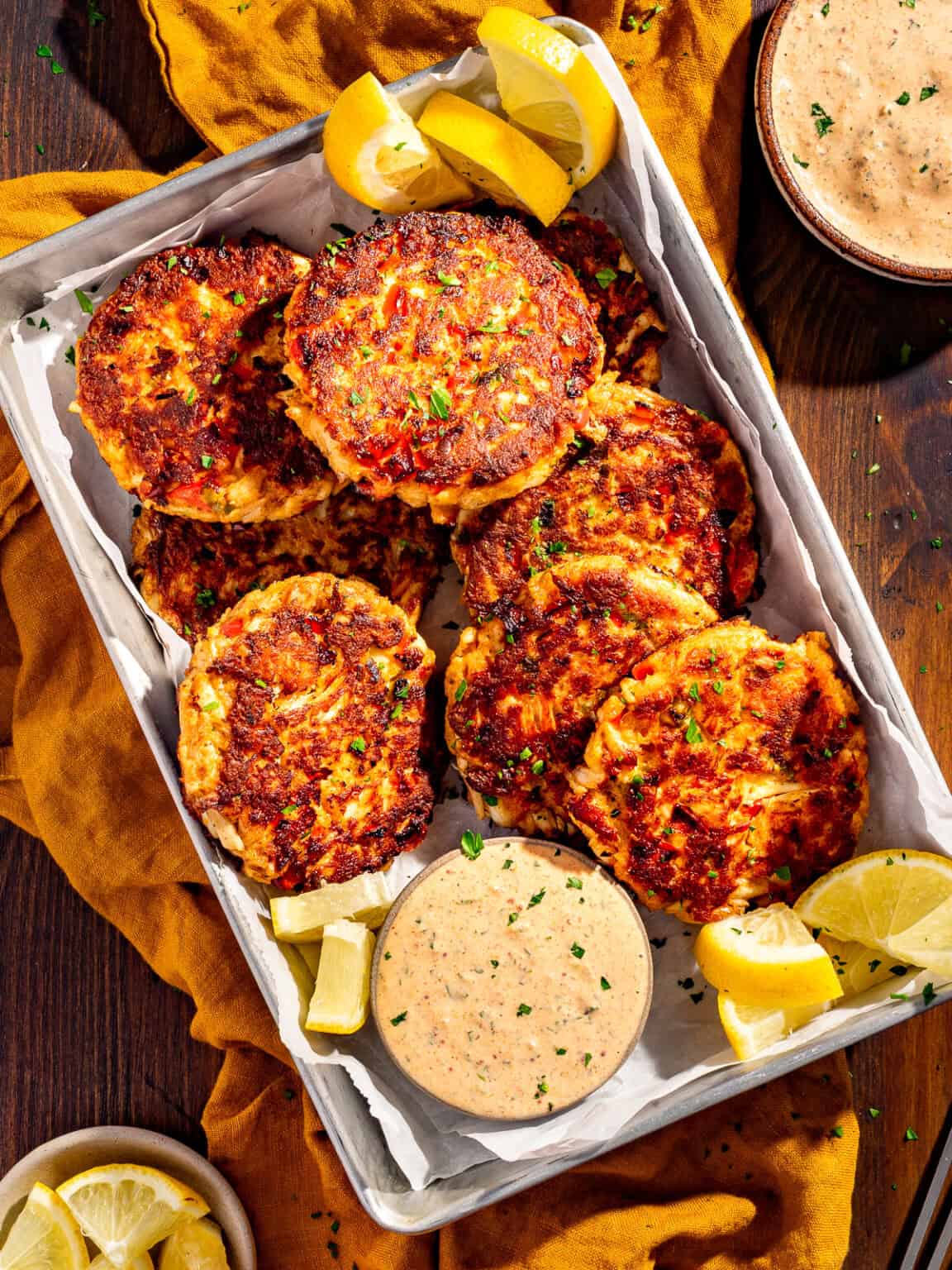 Crab Cakes with Creole Remoulade (Louisiana Style) - Lauren from Scratch